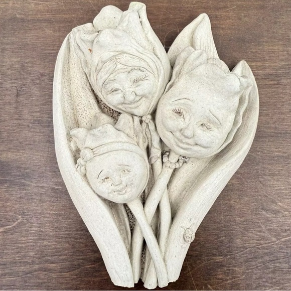 Carruth Studio | Wall Decor | Carruth Studio 205 Generational Flower Rose Bud Faces Trio Wall ...